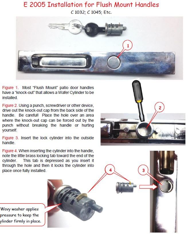 Prime-Line E 2005 1 In. Wafer Type Sliding Diecast Door Cylinder Lock (Single Pack)