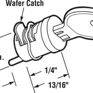 Prime-Line E 2005 1 In. Wafer Type Sliding Diecast Door Cylinder Lock (Single Pack)