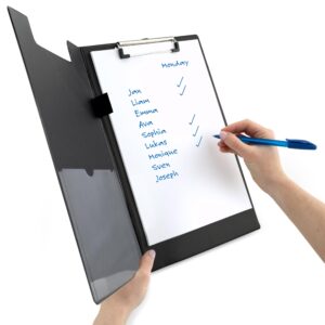 Rapesco VFDCB0B3 Foldover Clipboard with Pocket, A4+, Black