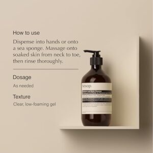 Aesop Geranium Leaf Body Cleanser - Invigorating Cleansing Gel - Alternative to Conventional Soap - 16.9 oz