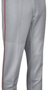 Mizuno mens Premier Piped Pant, Grey-red, Medium