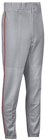 Mizuno mens Premier Piped Pant, Grey-red, Medium