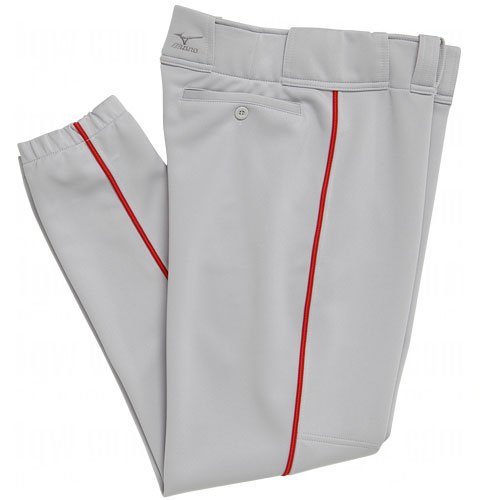 Mizuno mens Premier Piped Pant, Grey-red, Medium