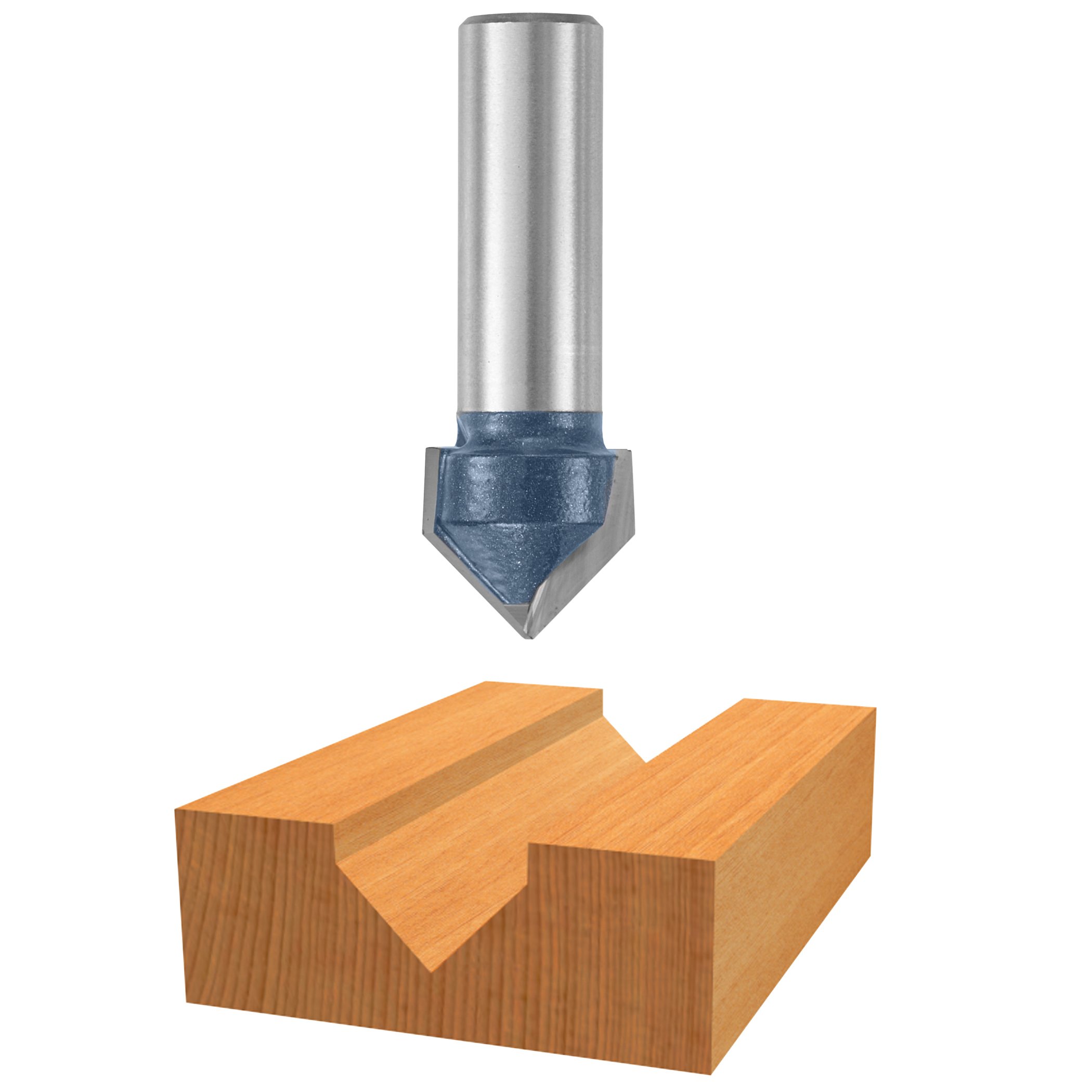 BOSCH 84303M 90 degree x 5/8 In. Carbide Tipped V-Groove Bit