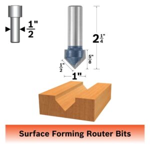 Bosch 84309M 90 degree x 1 In. Carbide Tipped V-Groove Bit