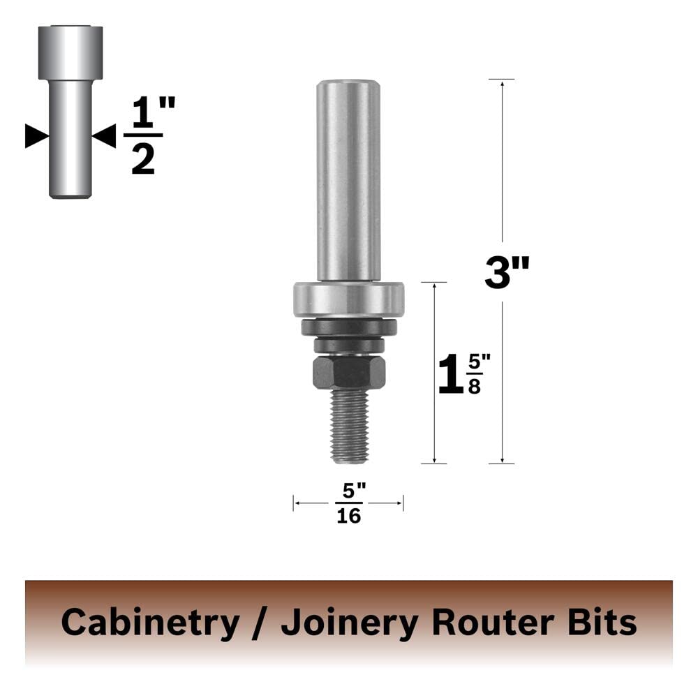 BOSCH 82811C 5/16 In. Slot Cutter Router Bit Arbor