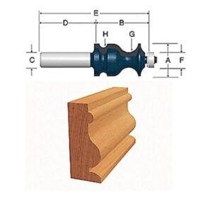 bosch 84621mc 1 in. ogee and bead fillet router bit