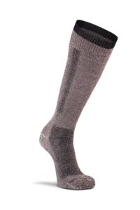 foxriver womens snow pack medium-weight snow over-the-calf (2 pair pack) skiing socks, black, 9-11.5 us