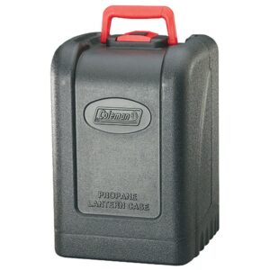 coleman lantern protective carry case, lightweight carry case with handle for coleman lanterns, keeps lantern safe & provides extra storage space for mantles & other items