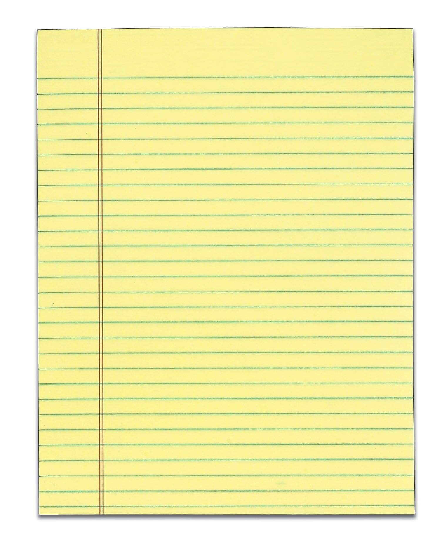 TOPS 7522 The Legal Pad Glue Top Pads, Legal/Wide, 8 1/2 x 11, Canary, 50 Sheets (Pack of 12)