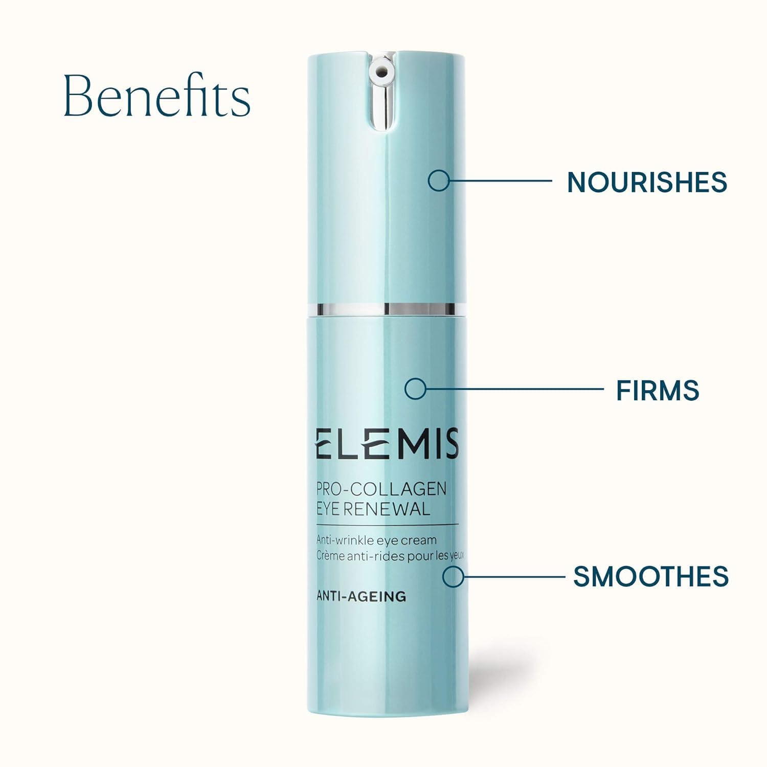 ELEMIS Pro-Collagen Eye Renewal | Nutrient-Rich Intensive Daily Anti-Wrinkle Eye Cream Deeply Nourishes, Firms, and Smoothes Delicate Skin | 15 mL