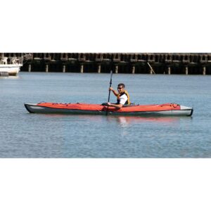 ADVANCED ELEMENTS AE1007-R AdvancedFrame Convertible Inflatable Kayak, 15', Red