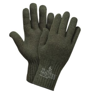 rothco gi wool glove liners, olive drab, size 5