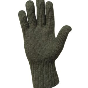 Rothco GI Wool Glove Liners, Olive Drab, Size 5