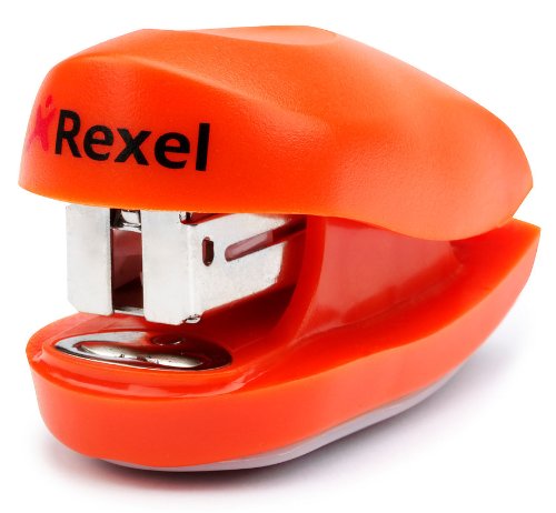 Rexel Buddy Mini Stapler, 10 Sheet Capacity, Fits in a Handbag, includes Staples, Assorted Colours, 2100150, 1 Unit