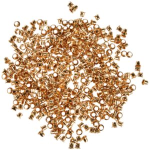 Rexel Natural Brass Finish Eyelets, for up to 30 Sheets, 4.7 mm Diameter and 5.5 mm Length, Use with Hole Punch and Eyelet Pliers, Copper Plated, Pack of 500, 20320052