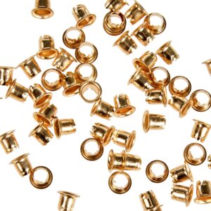 Rexel Natural Brass Finish Eyelets, for up to 30 Sheets, 4.7 mm Diameter and 5.5 mm Length, Use with Hole Punch and Eyelet Pliers, Copper Plated, Pack of 500, 20320052