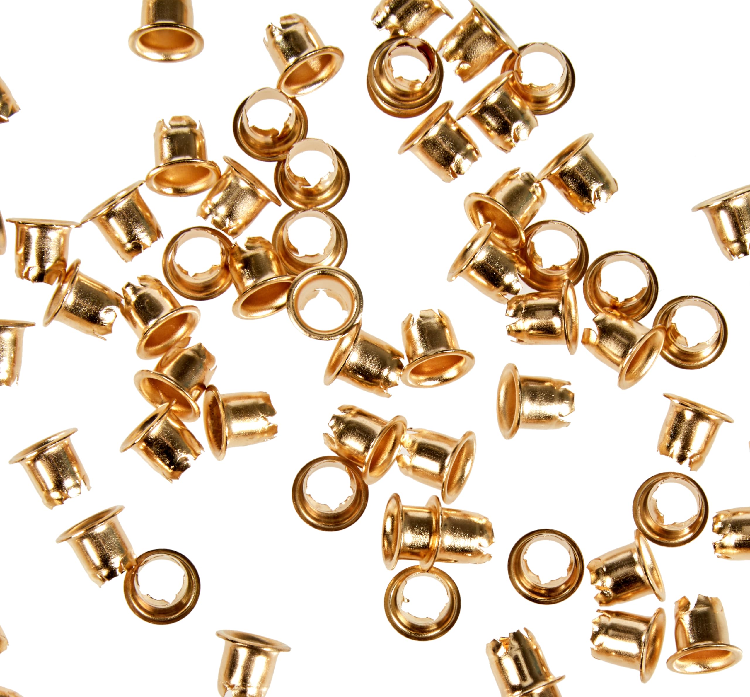 Rexel Natural Brass Finish Eyelets, for up to 30 Sheets, 4.7 mm Diameter and 5.5 mm Length, Use with Hole Punch and Eyelet Pliers, Copper Plated, Pack of 500, 20320052