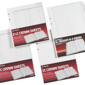 Rexel Twinlock Crown 3C Refill Sheets Treble Cash (Pack of 100 Sheets)