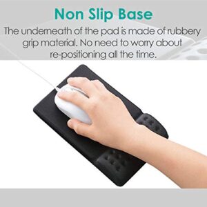 ELECOM Mouse Pad with Wrist Rest"Comfy" Stable Control/Ergonomic Design/Reduce Wrist Fatigue/Memory Foam Black MP-095BK