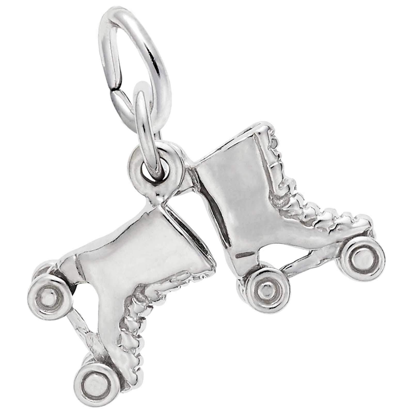 Rembrandt Charms Roller Skates Charm, Sterling Silver