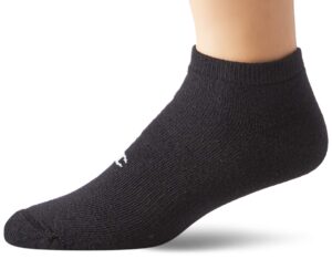 champion mens double dry 6-pair pack cotton-rich low cut athletic socks, black, 10 13 us