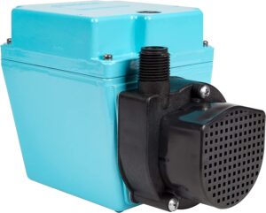 little giant 3e-34n 115-volt, 1/15 hp, 670 gph dual purpose in-line or small submersible, oil-filled pump, 10-ft. cord, blue, 503603