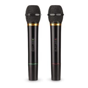 qfx m-336 wireless dynamic professional microphone - twin pack