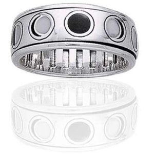 Sterling Silver Lunar Phases of the Moon Spinning Spin Band Ring Size 15(Sizes 4,5,6,7,8,9,10,11,12,13,14,15)