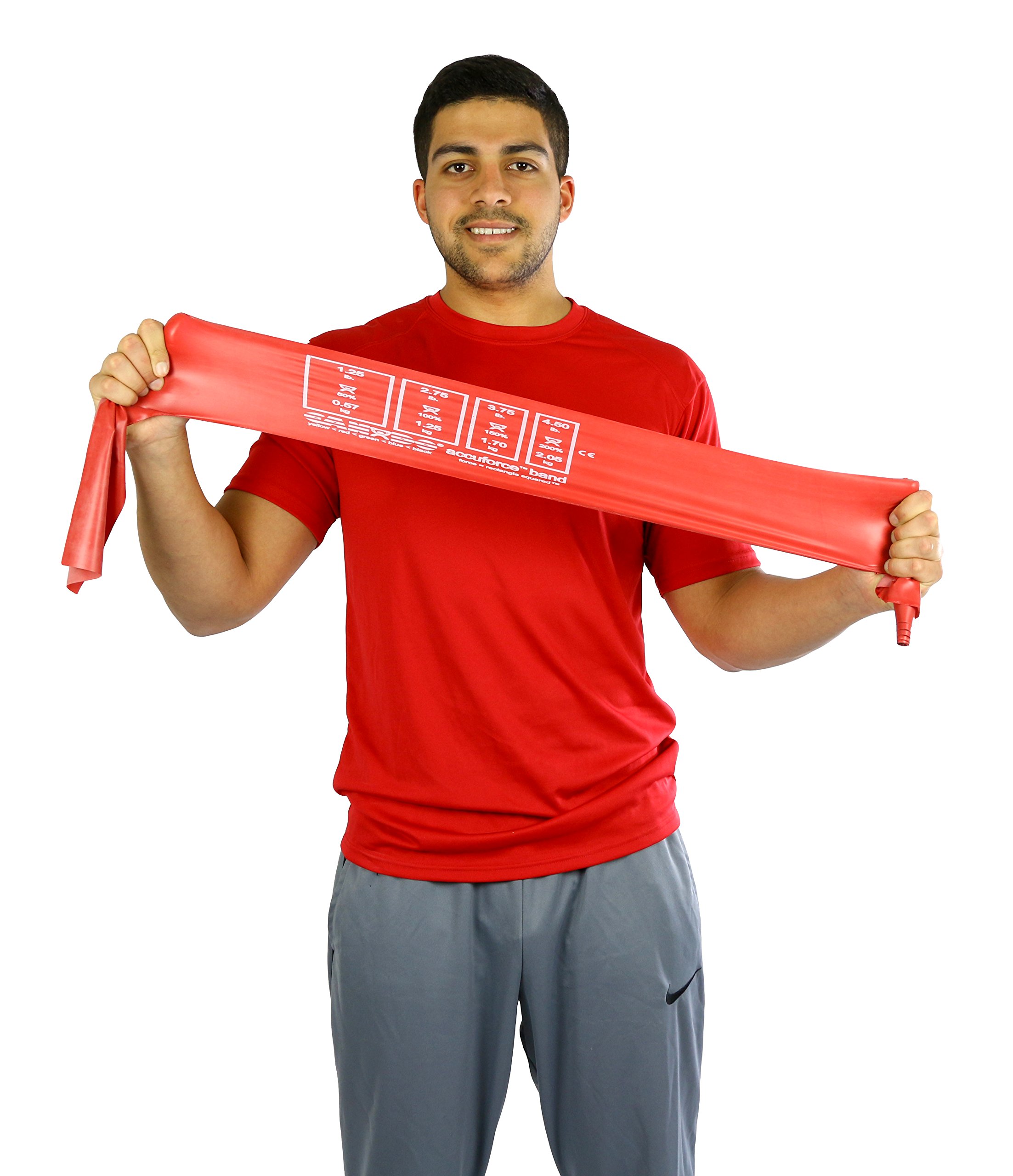 CanDo 10-5922 AccuForce Exercise Band, 50 yd Roll, Red-Light