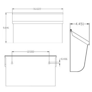 Gibraltar Mailboxes Woodlands Medium Capacity Galvanized Steel Black, Wall-Mount Mailbox, L4010WB0,Textured Black