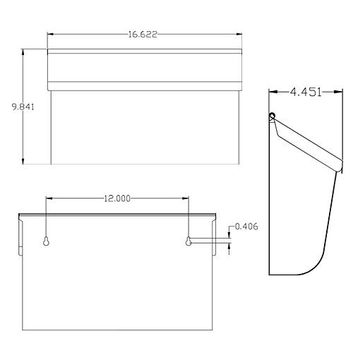 Gibraltar Mailboxes Woodlands Medium Capacity Galvanized Steel Black, Wall-Mount Mailbox, L4010WB0,Textured Black