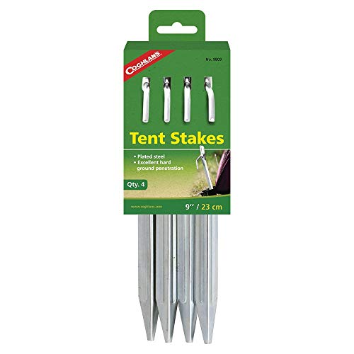 Coghlan's 9" Steel Tent Pegs, 4-Pack