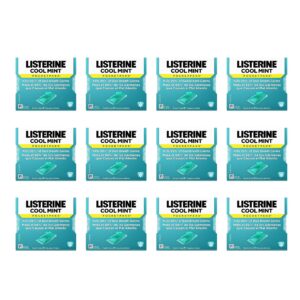 listerine cool mint pocketpaks breath strips kills bad breath germs, 24-strip pack (12 pack)