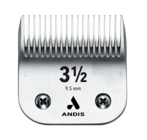 andis – 64089, heavy-duty detachable clipper blade - stainless-steel with carbon-infused, close cutting & long-life blade - compatible with most andis series -size 3-1/2, 3/8-inch cut length, chrome