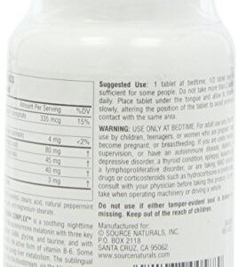 Source Naturals Sleep Science Melatonin Complex with GABA 3 mg Peppermint Flavored - 100 Lozenges