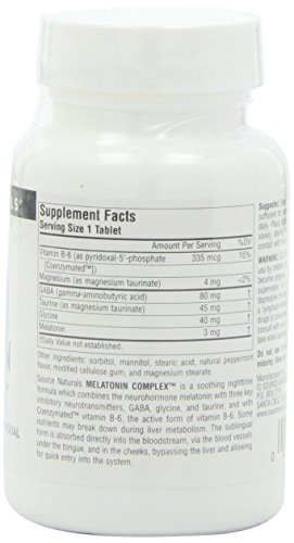 Source Naturals Sleep Science Melatonin Complex with GABA 3 mg Peppermint Flavored - 100 Lozenges