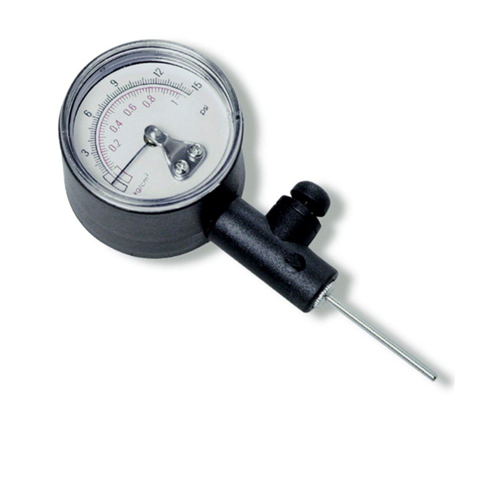 Pocket Pump Ball Pressure Gauge - Ball Pump Pressure Gauge with Air Release Valve - Check Air Pressure for Volleyballs, Basketballs & Footballs - Reads Both KG and PSI