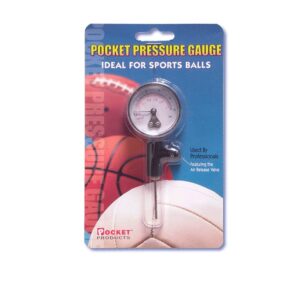 Pocket Pump Ball Pressure Gauge - Ball Pump Pressure Gauge with Air Release Valve - Check Air Pressure for Volleyballs, Basketballs & Footballs - Reads Both KG and PSI