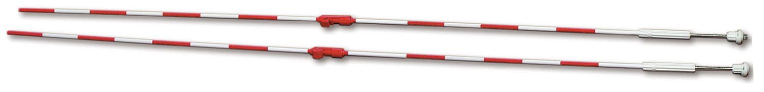 Tandem Sport Clamp-On Volleyball Net Antennae - Essential Volleyball Equipment - 2 Red & White Volleyball Antenna - Volleyball Referee Equipment - Volleyball Net Poles - Fits 36" & 1 Meter Nets