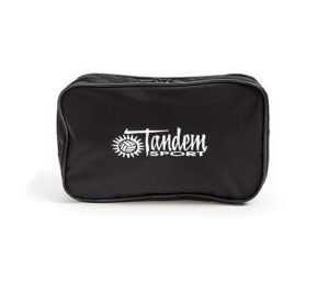 tandem sport amenity kit bag - professional volleyball referee bag - ref kit with compartments for whistle, net setter, pocket pump, pressure gauge, and penalty cards - black, bag only