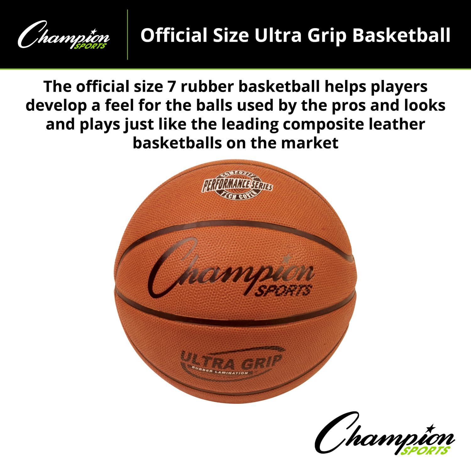 Champion Sports Composite Game Basketballs, Official (Size 7 - 29.5")