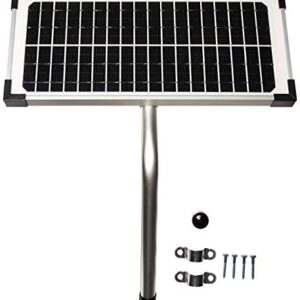 10 Watt Solar Panel Kit (FM123) for Mighty Mule Automatic Gate Openers,Black Cell