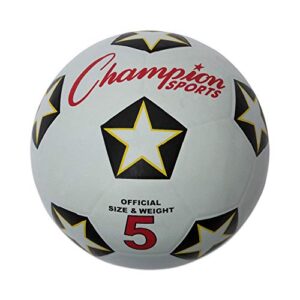 champion sports rubber cover soccer ball - size 5