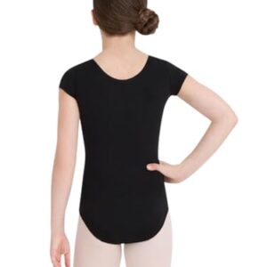 Capezio girls Team Basic Short Sleeve athletic leotards, Black, 12 14 US