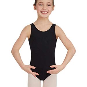 Capezio Big Girls' Tank Leotard, Black, L (12-14)