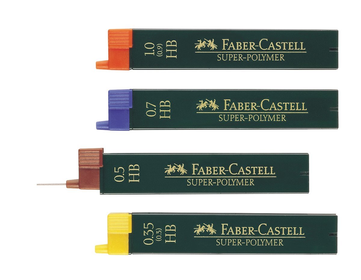 Faber Castell 120501 0.5 mm B Superpolim Leads for Mechanical Pencil (Pack of 12)