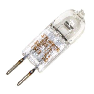 sylvania 58660 50-watt 12-volt halogen single ended quartz lamp with clear finish and gy6.35 bi-pin base, 1 pack #50t4qclrp