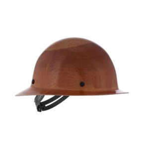 msa 454664 skullgard full-brim hard hat with staz-on pinlock suspension, non-slotted cap, made of phenolic resin, radiant heat loads up to 350f - standard size in natural tan