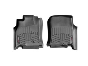 weathertech custom fit floorliners for toyota 4runner - 1st row (440111), black